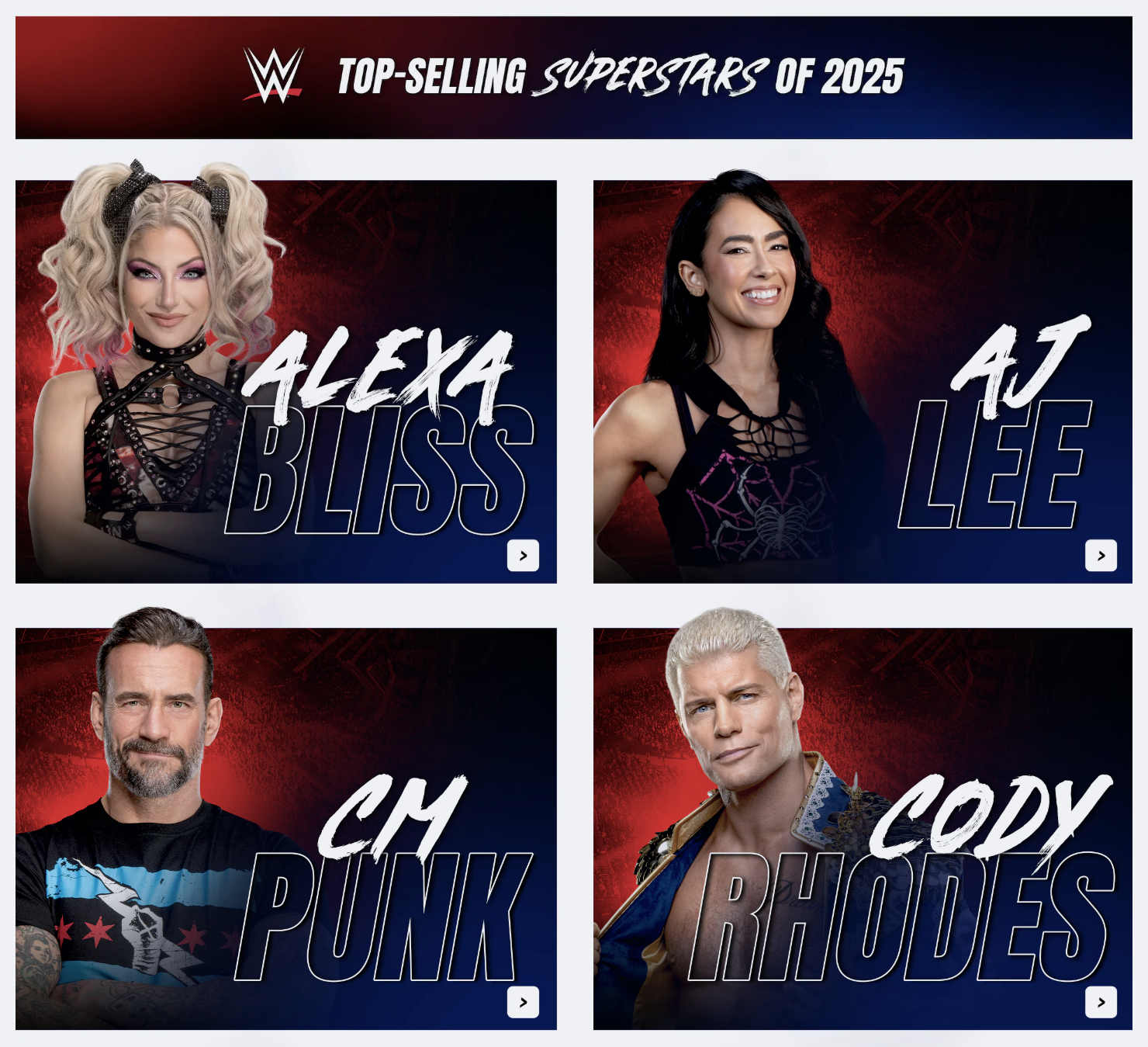 WWE Shop reveals top merchandise sellers of 2025 - Wrestlenomics
